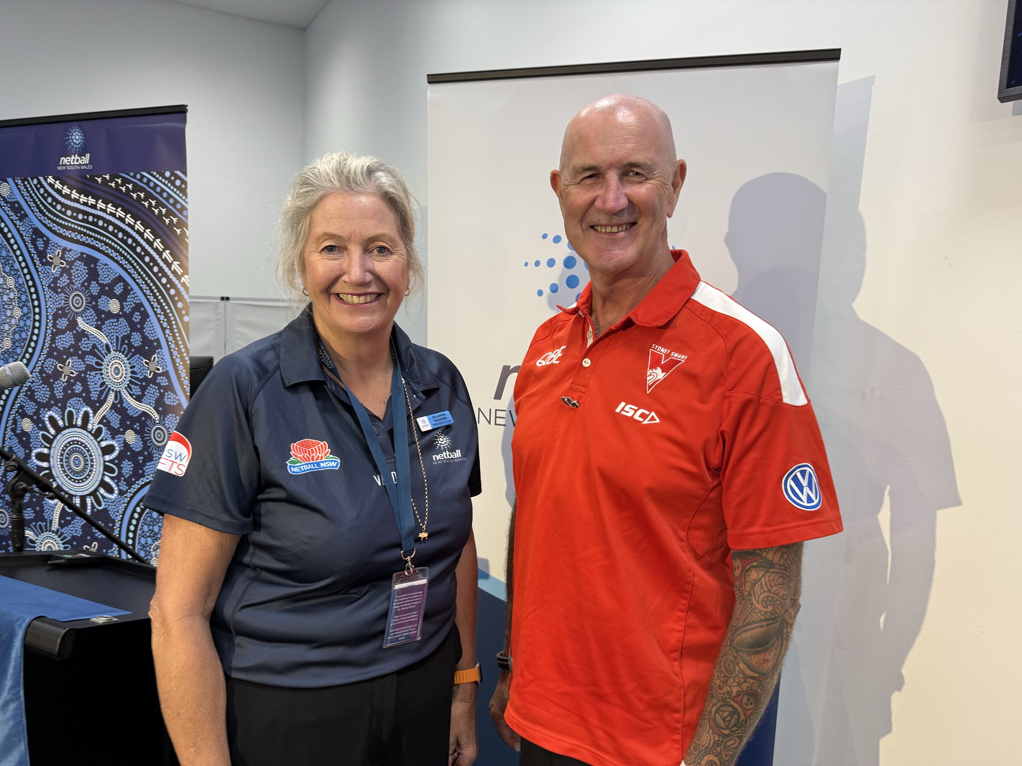 Lang recognised with the Waratah Service Award - Netball NSW